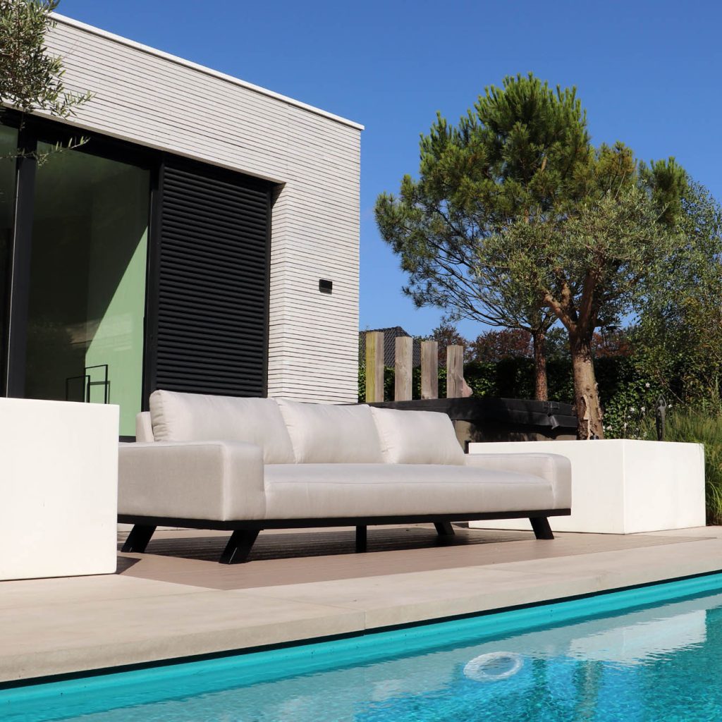 Flow. Easey 3-zits loungebank Graumel chalk kopen? | Latour Tuinmeubelen